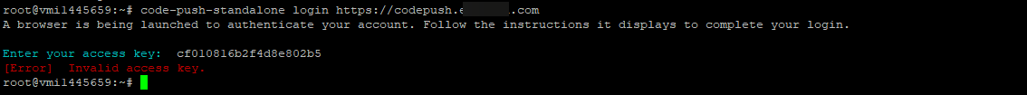 Invalid access key error when attempting to login to self-hosted Code Push Server · Issue #133 ...
