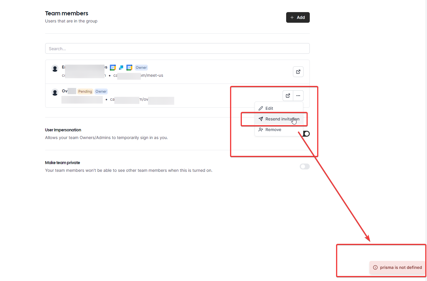 Prisma is not defined · Issue #11821 · calcom/cal.com · GitHub